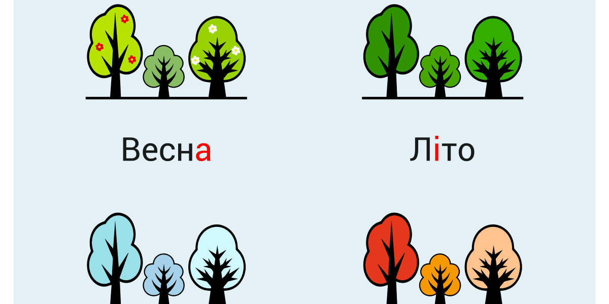 Seasons in Ukrainian - Пори року - Ukrainian Lessons